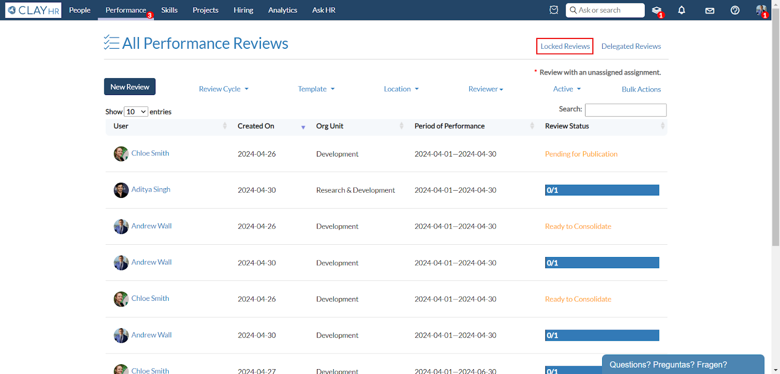 How to Lock/Unlock Reviews