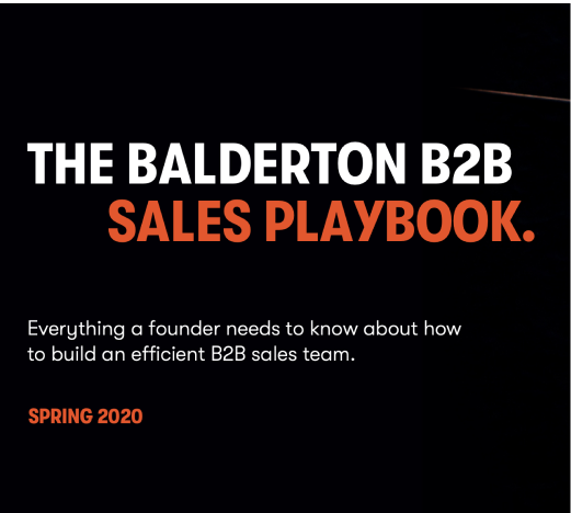 The Balderton B2B Sales Playbook