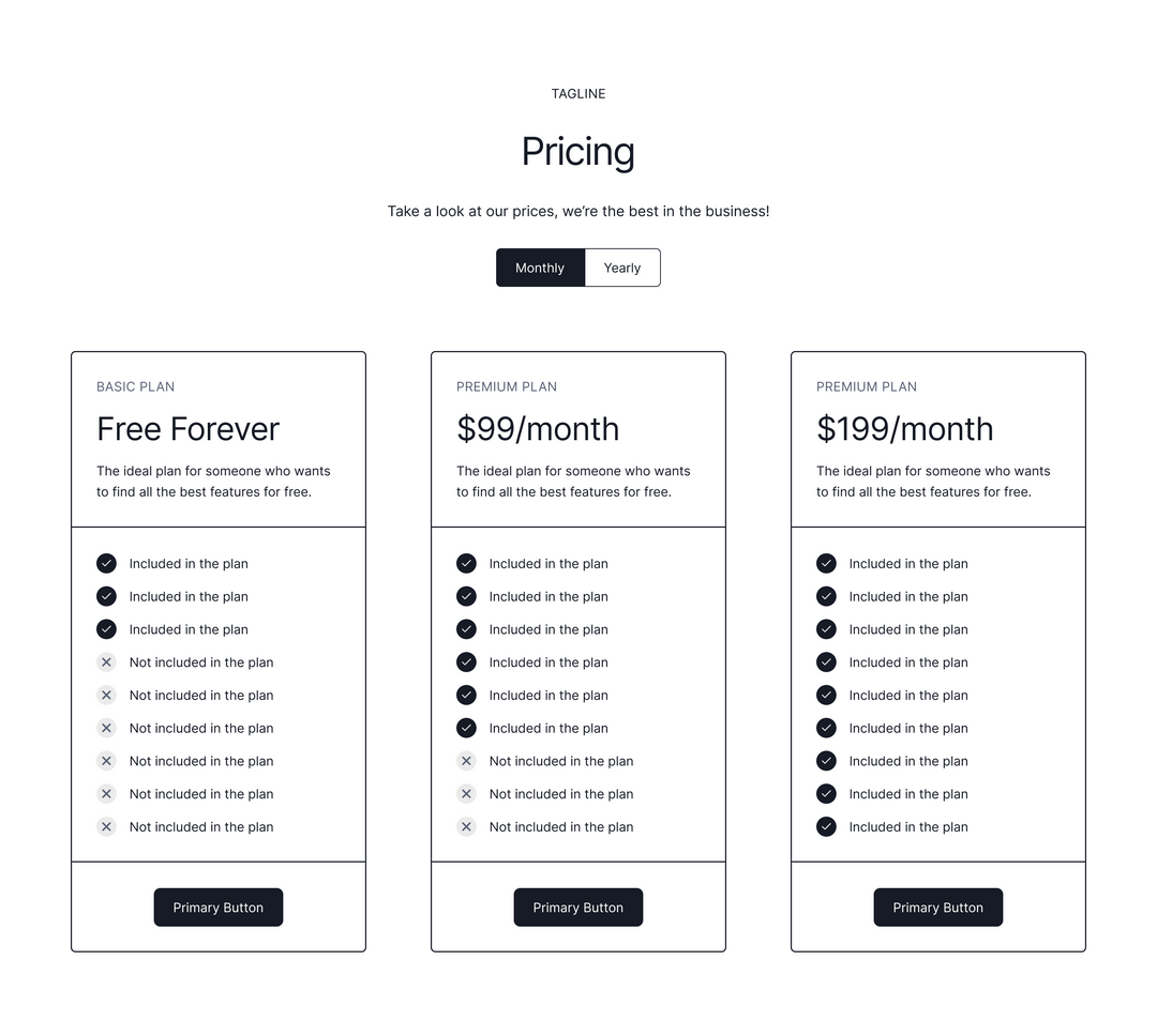 Pricing Components