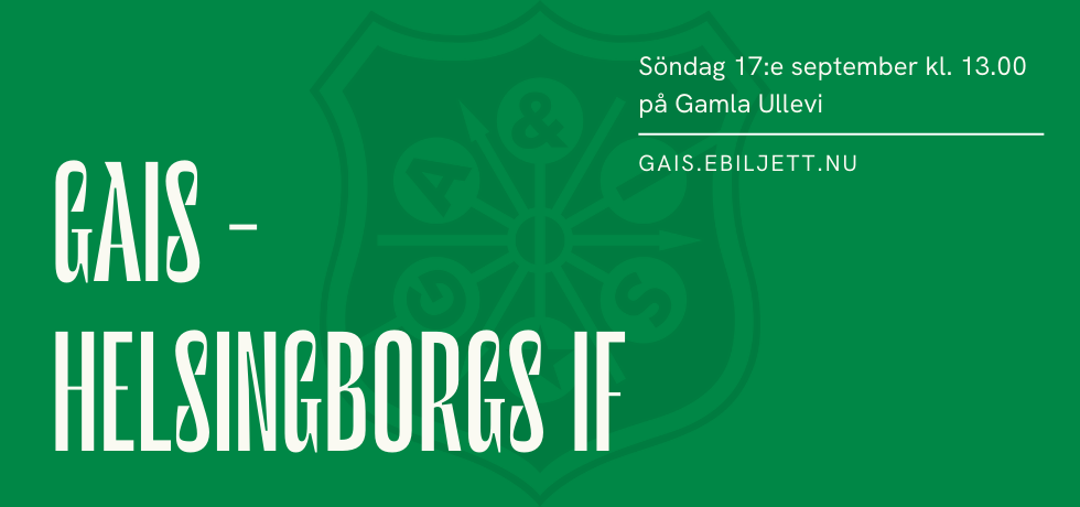 GAIS | Truppen mot Helsingborgs IF