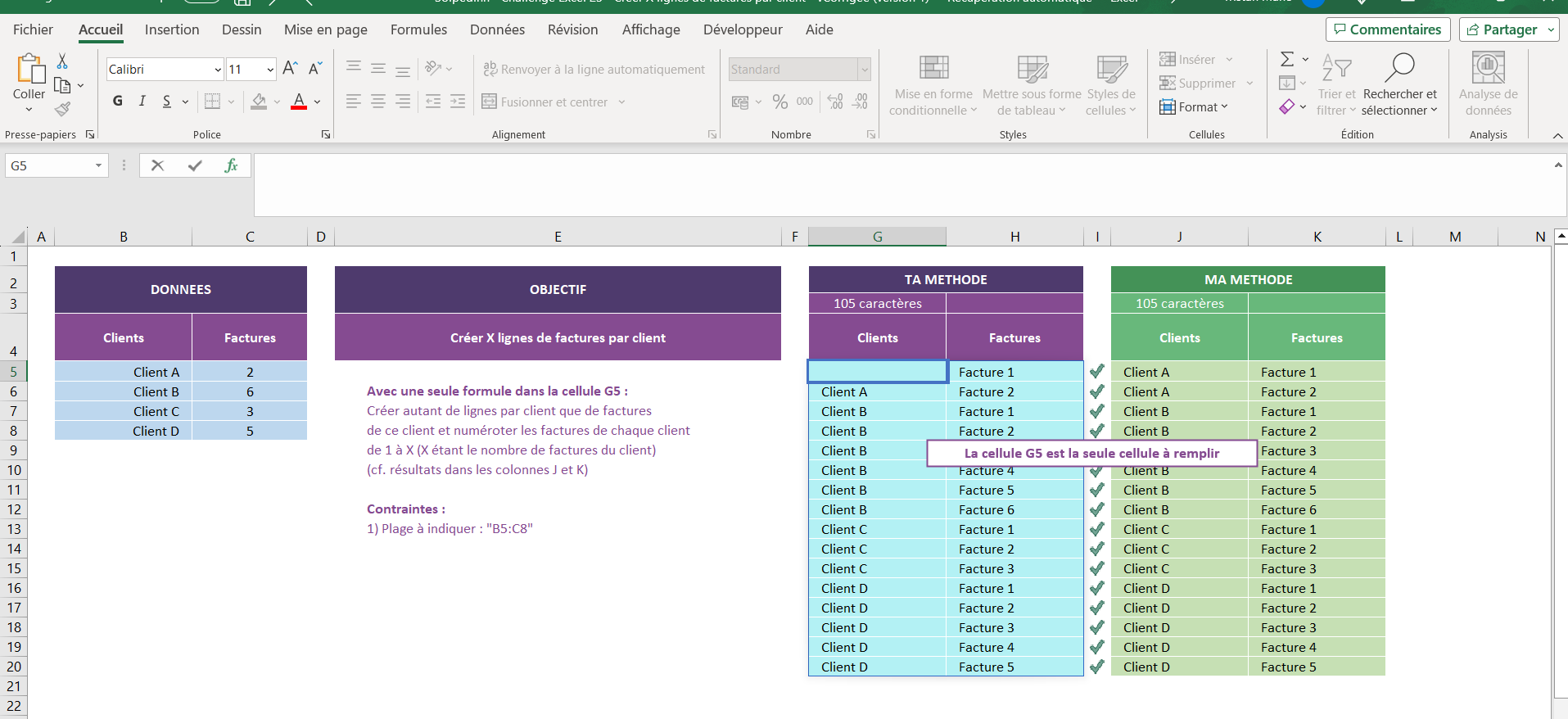 #23 - Créer X lignes de factures par client
