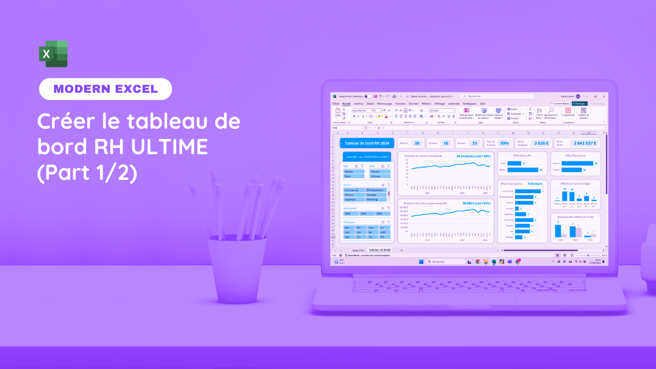 Comment créer un superbe tableau de bord RH (tuto + fichier à télécharger)