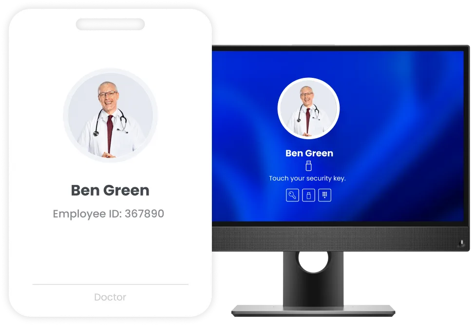 Badge ID as a Managed FIDO Security Key