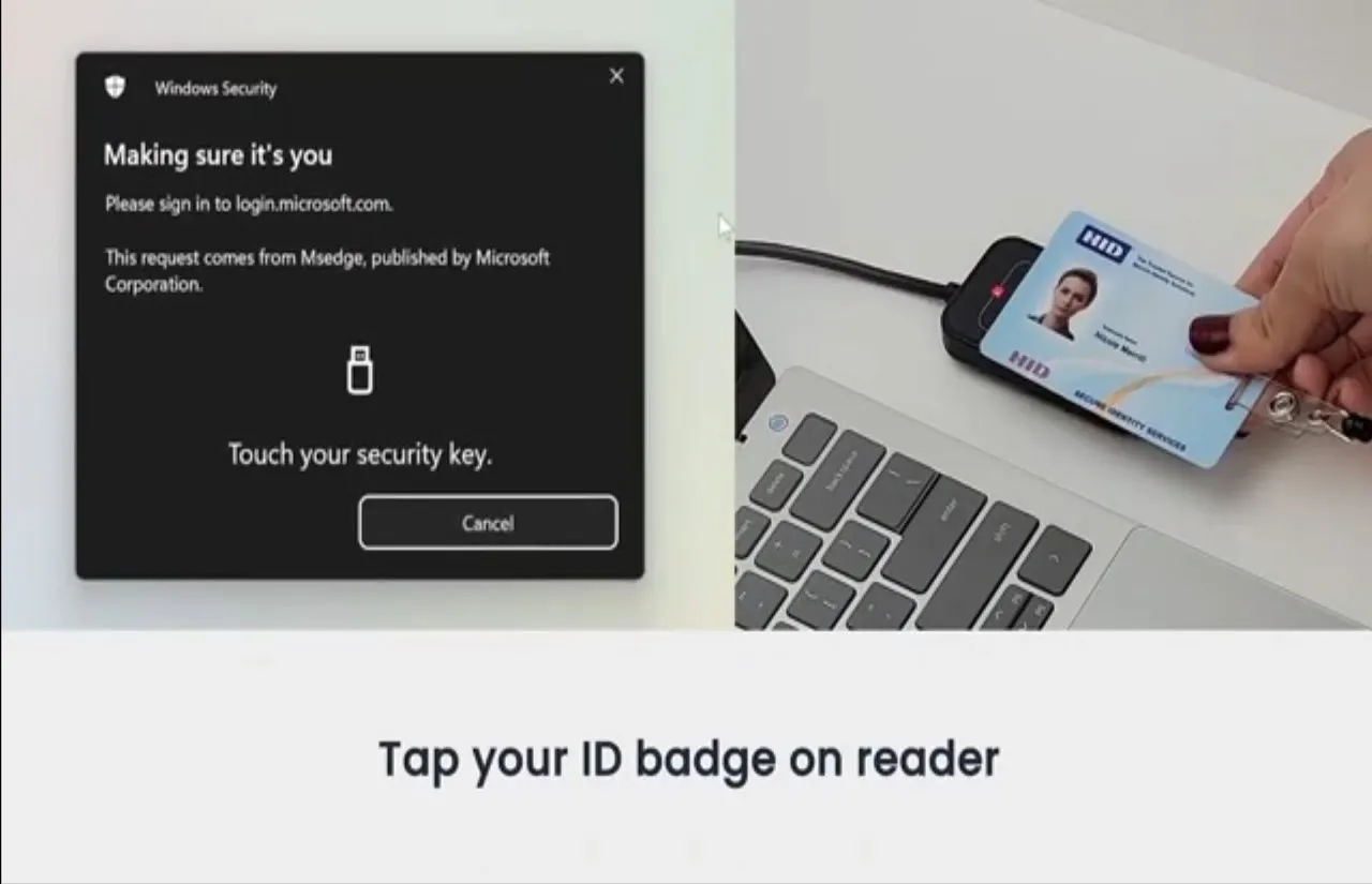 Badge ID as a Managed FIDO Security Key