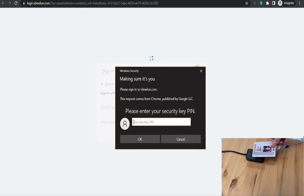 Badge ID as a Managed FIDO Security Key