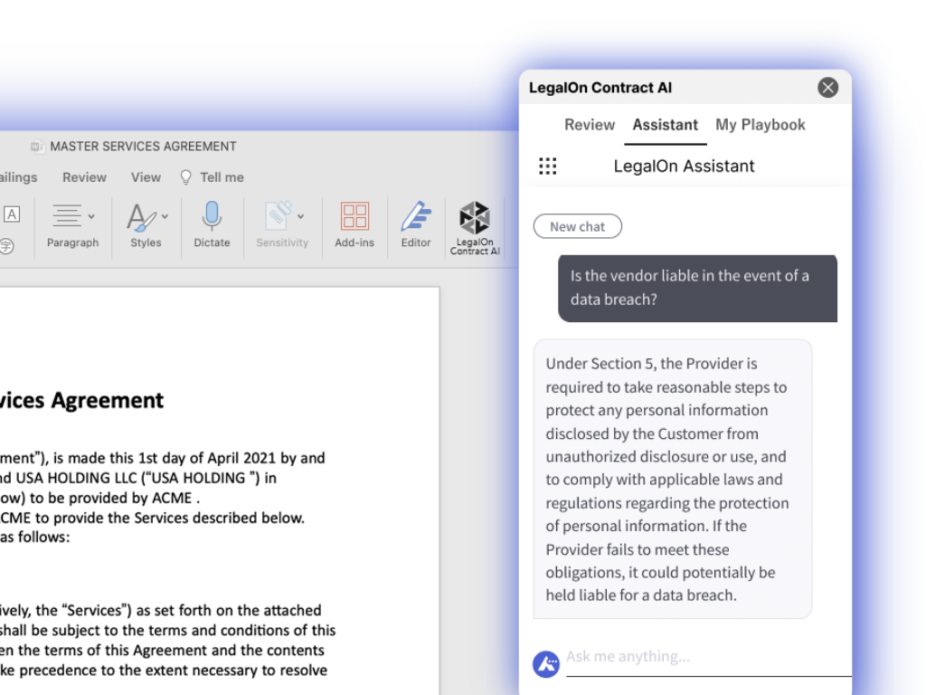 Contract AI in Microsoft Word | LegalOn