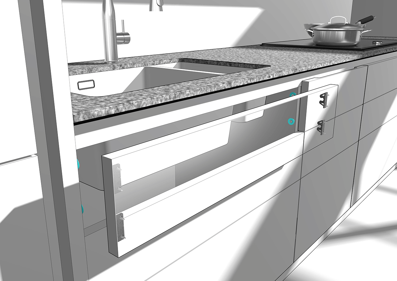 Button-fix | Insights | Where can you use Button-fix in a kitchen fit-out?