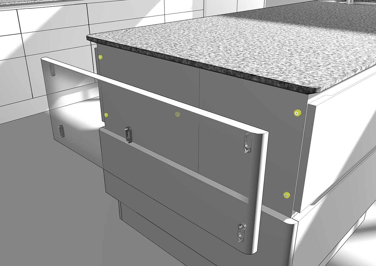 Button-fix | Insights | Where can you use Button-fix in a kitchen fit-out?