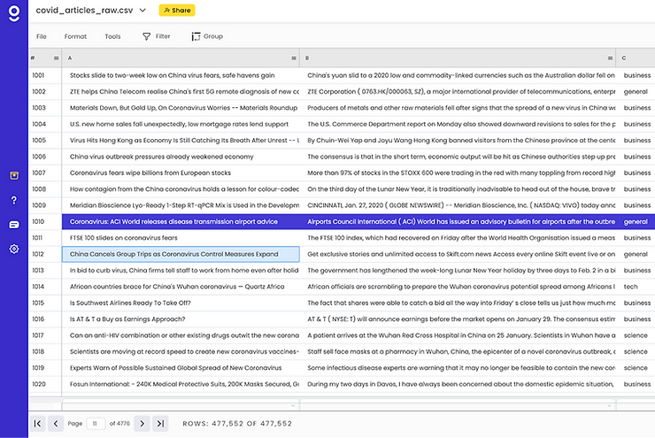 Gigasheet vs. NumPy: Read CSV for Data Analysis