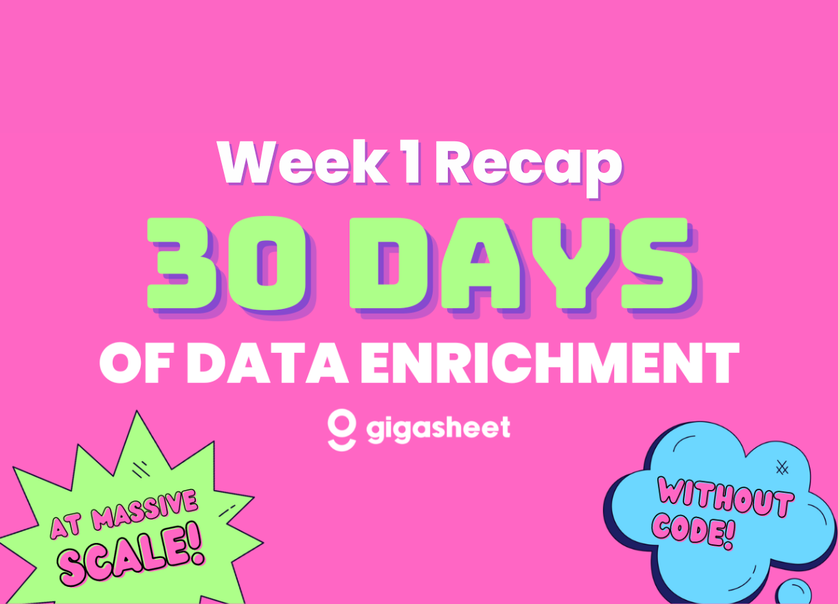30 Days of Data Enrichments: Week 1 No Code Examples