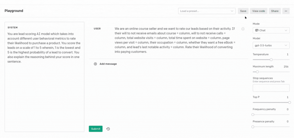 Use ChatGPT for AI Lead Scoring