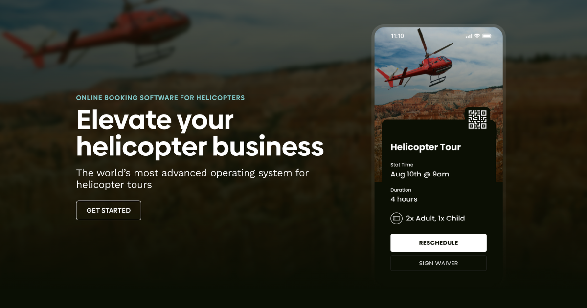 Online Booking Software for Helicopter Tours | Peek Pro