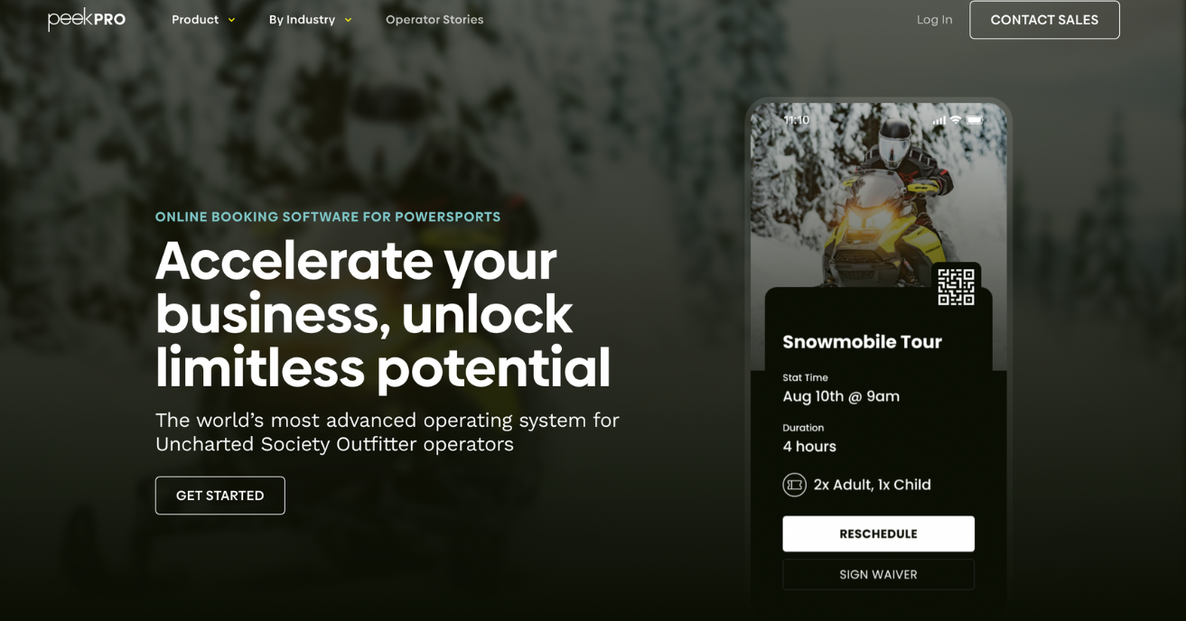 Uncharted Society Outfitter Booking Software | Peek Pro