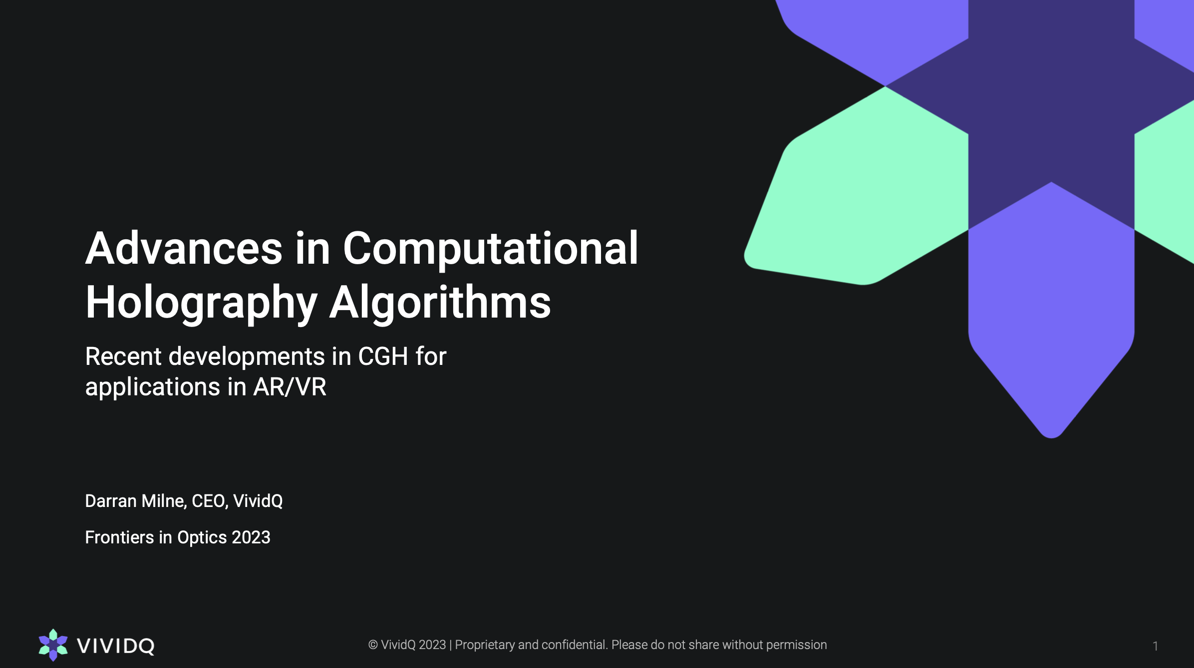 Frontiers in Optics 2023: The 3rd generation of VR is well on its way ...