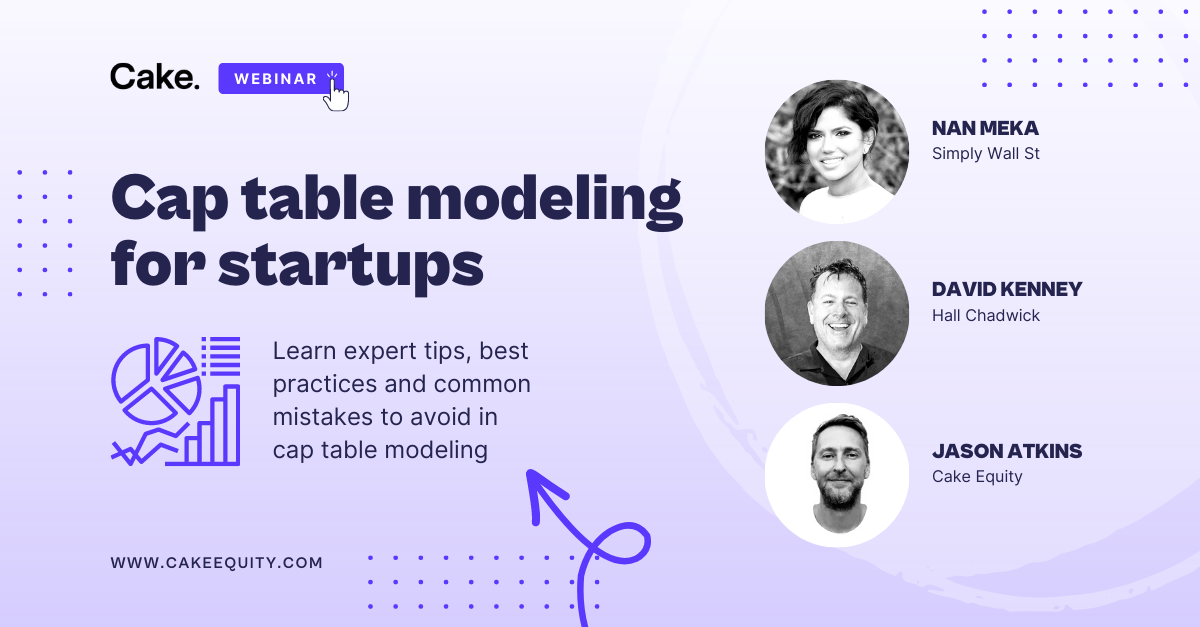 Cap table modeling for startups