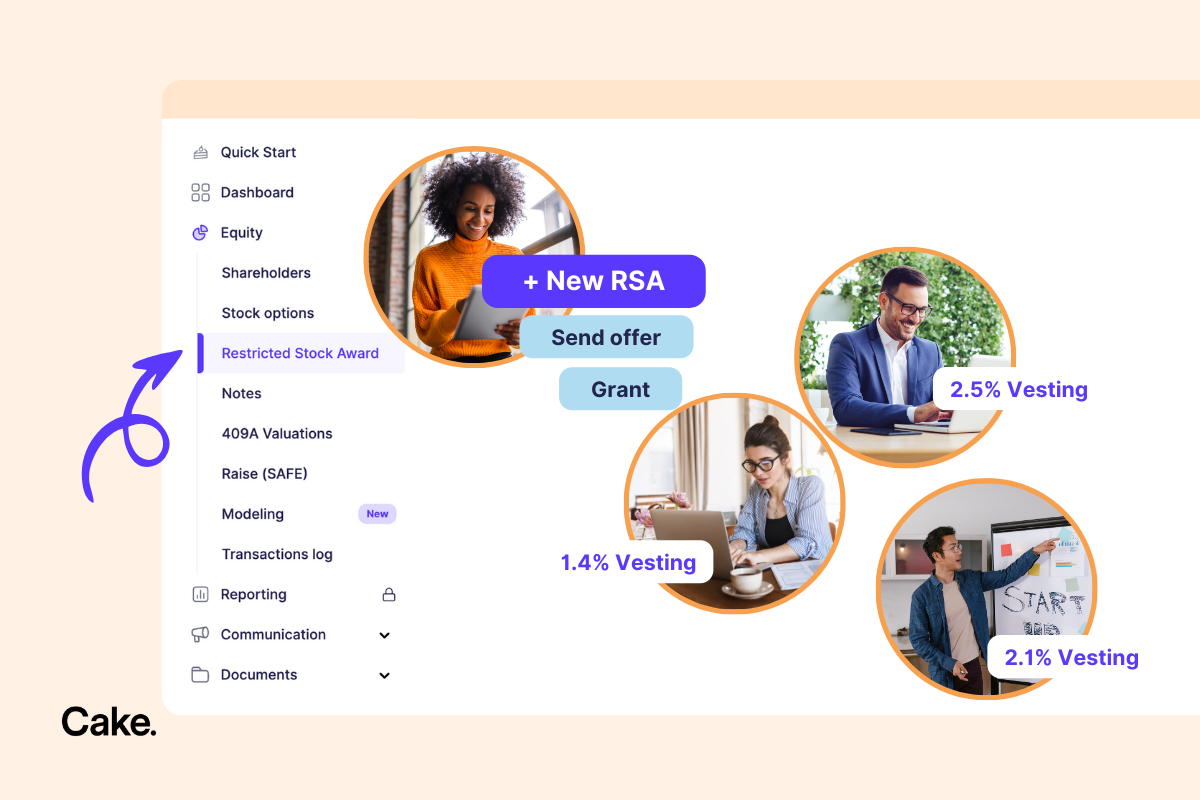 Cake brings fully flexible vesting schedules to RSA’s & Share Plans