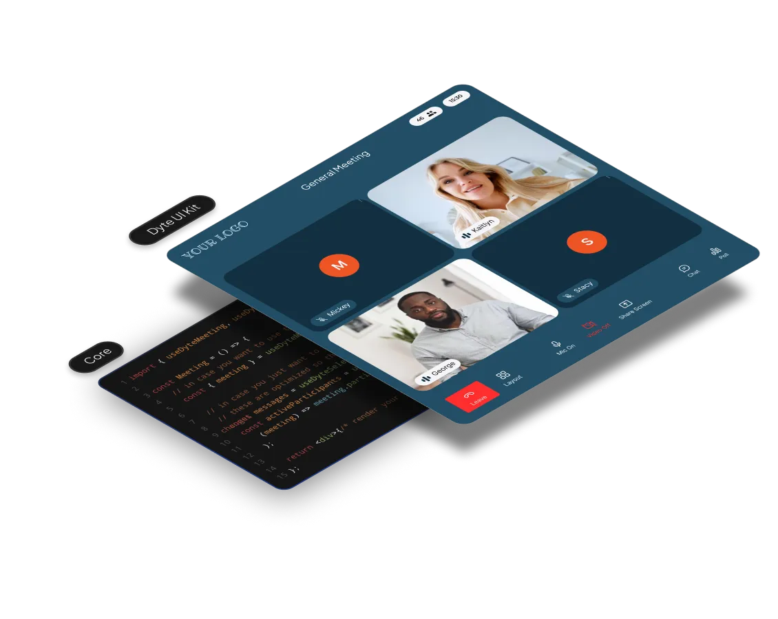 Dyte's video call SDK for React Dyte's video call SDK for React