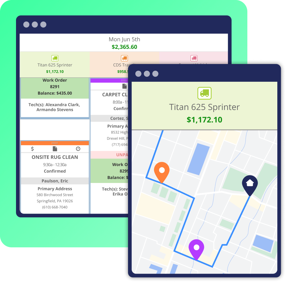 Route Optimization & Dispatch - Service Business Software