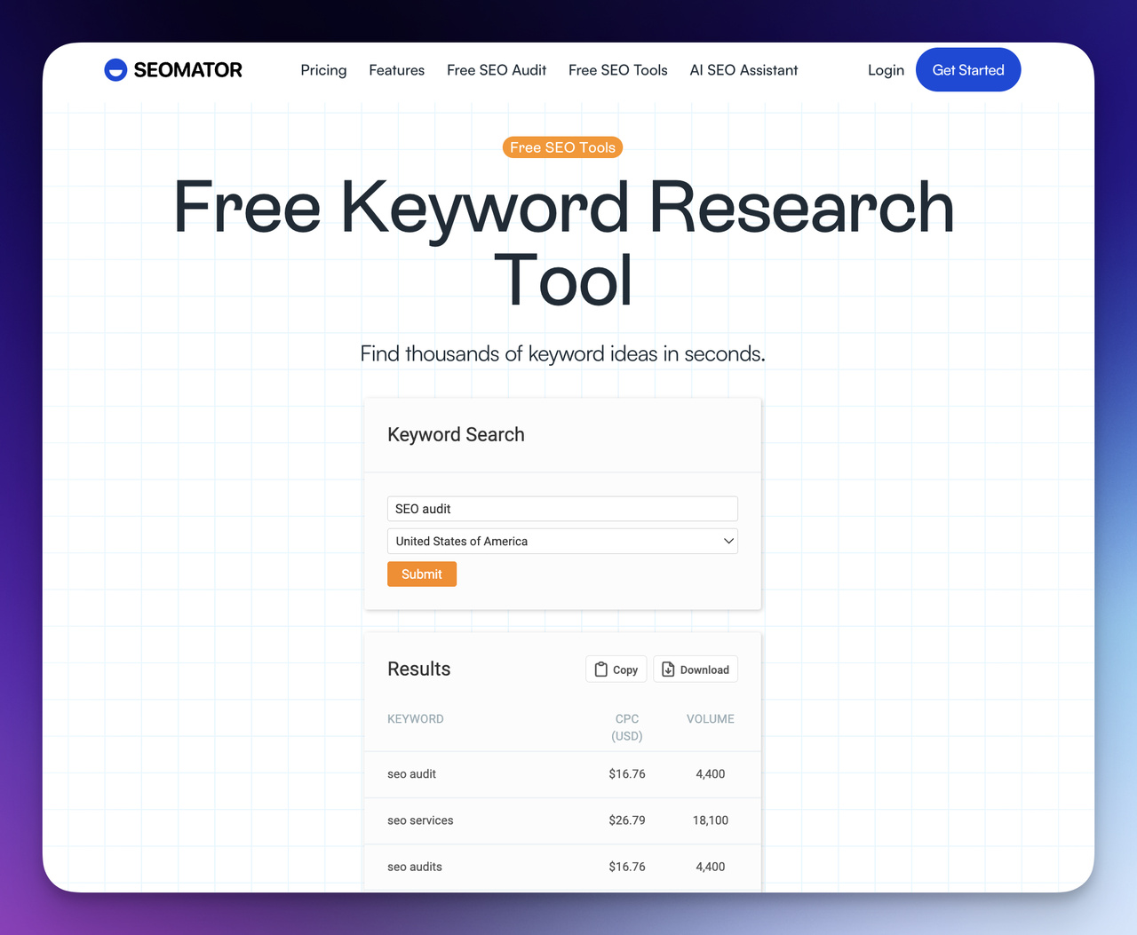 How to Search Keywords on a Website - SEOmator