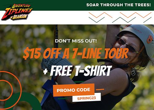 Adventure Ziplines of Branson Promotions