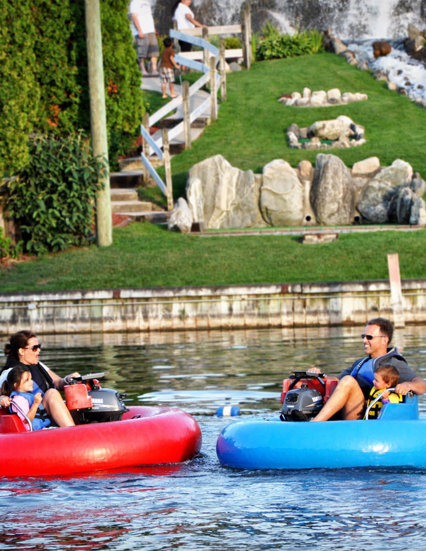 Bumper Boats at Craig's Cruisers in Grand Rapids, Michigan