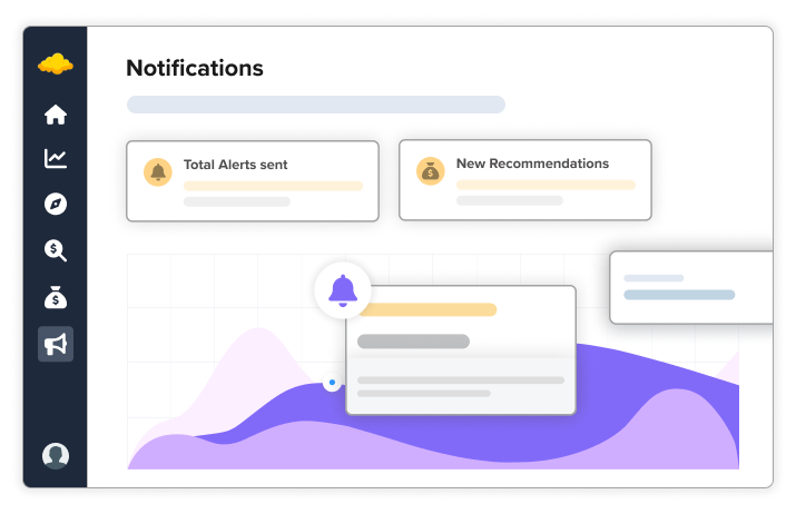 Notifications – Effortlessly manage and track your cloud costs