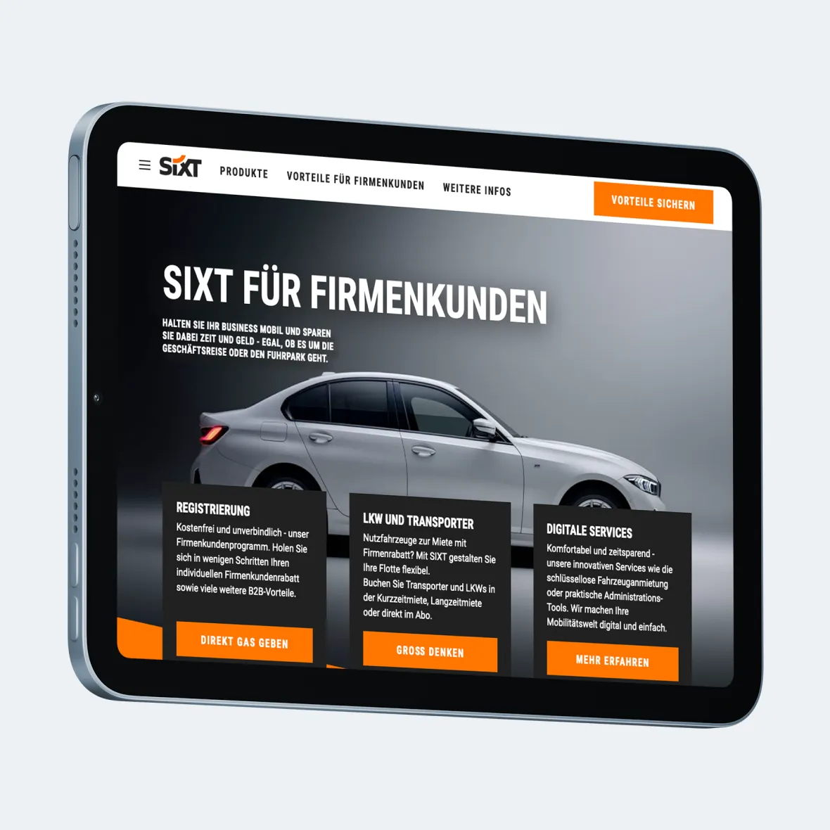 Website Relaunch der Sixt Corporate | Webdesign von Webnique