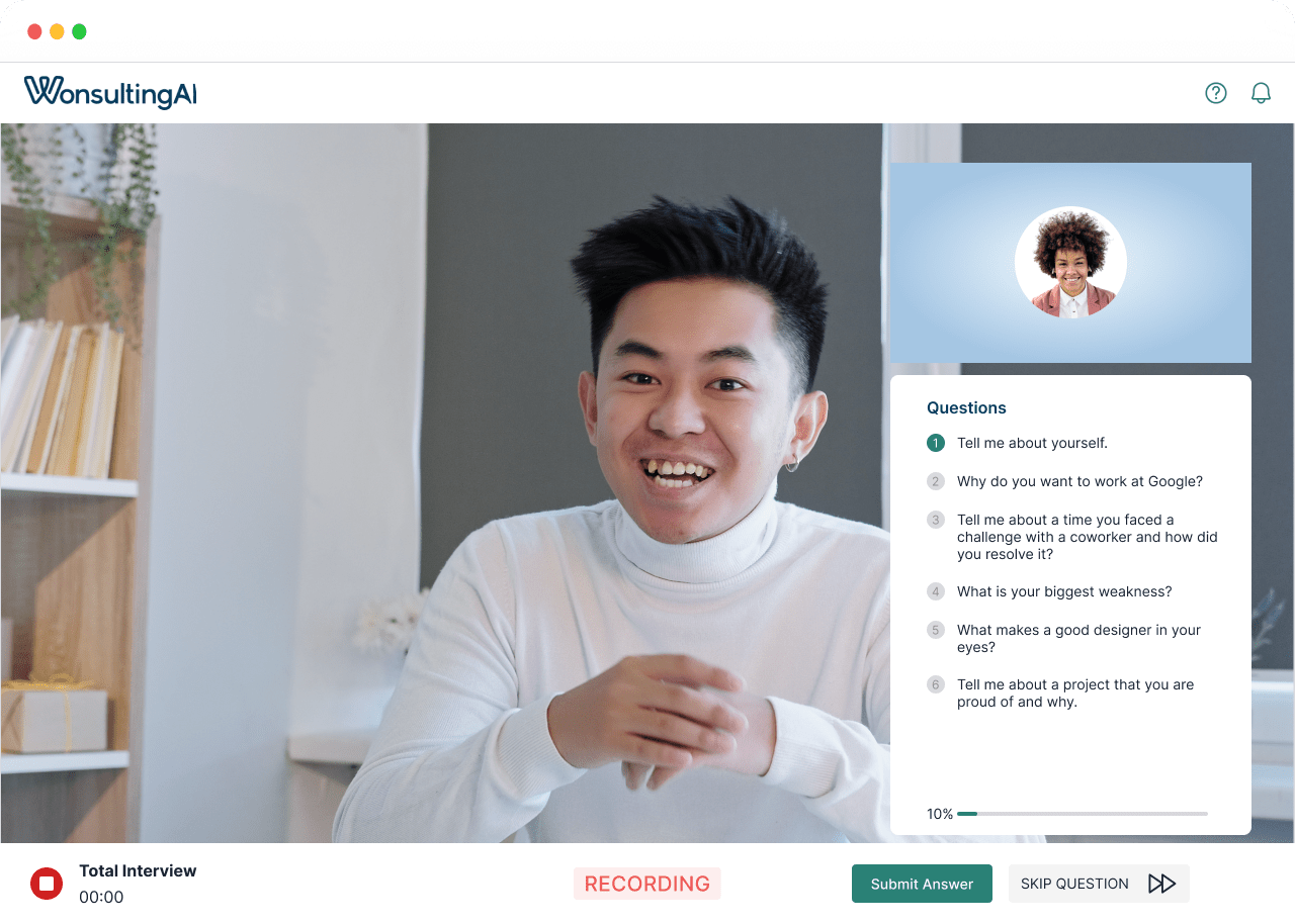WonsultingAI - InterviewAI - AI Interview Prep