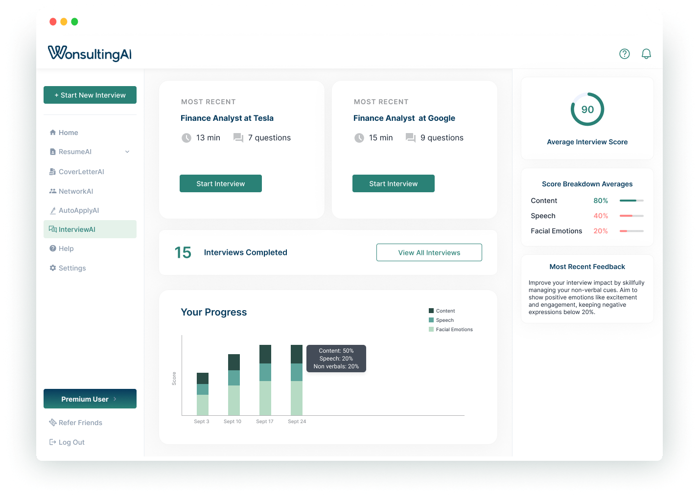 WonsultingAI - InterviewAI - AI Interview Prep