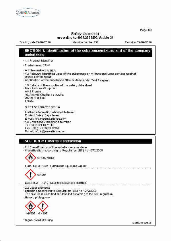 Rinse Solution Safety Data Sheet Material Safety Data Sheet, 48% OFF