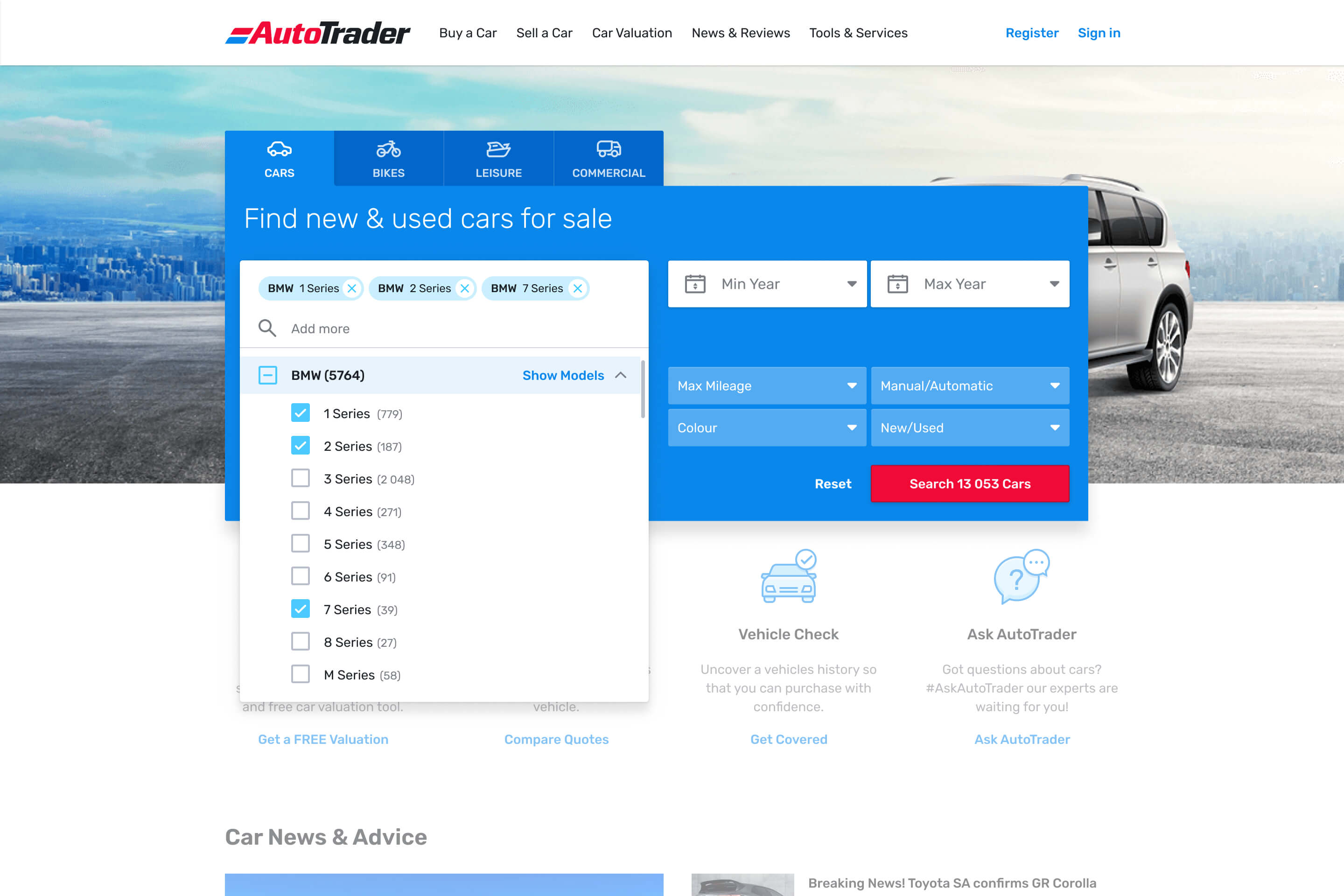 AutoTrader Website Design | Now Boarding Digital