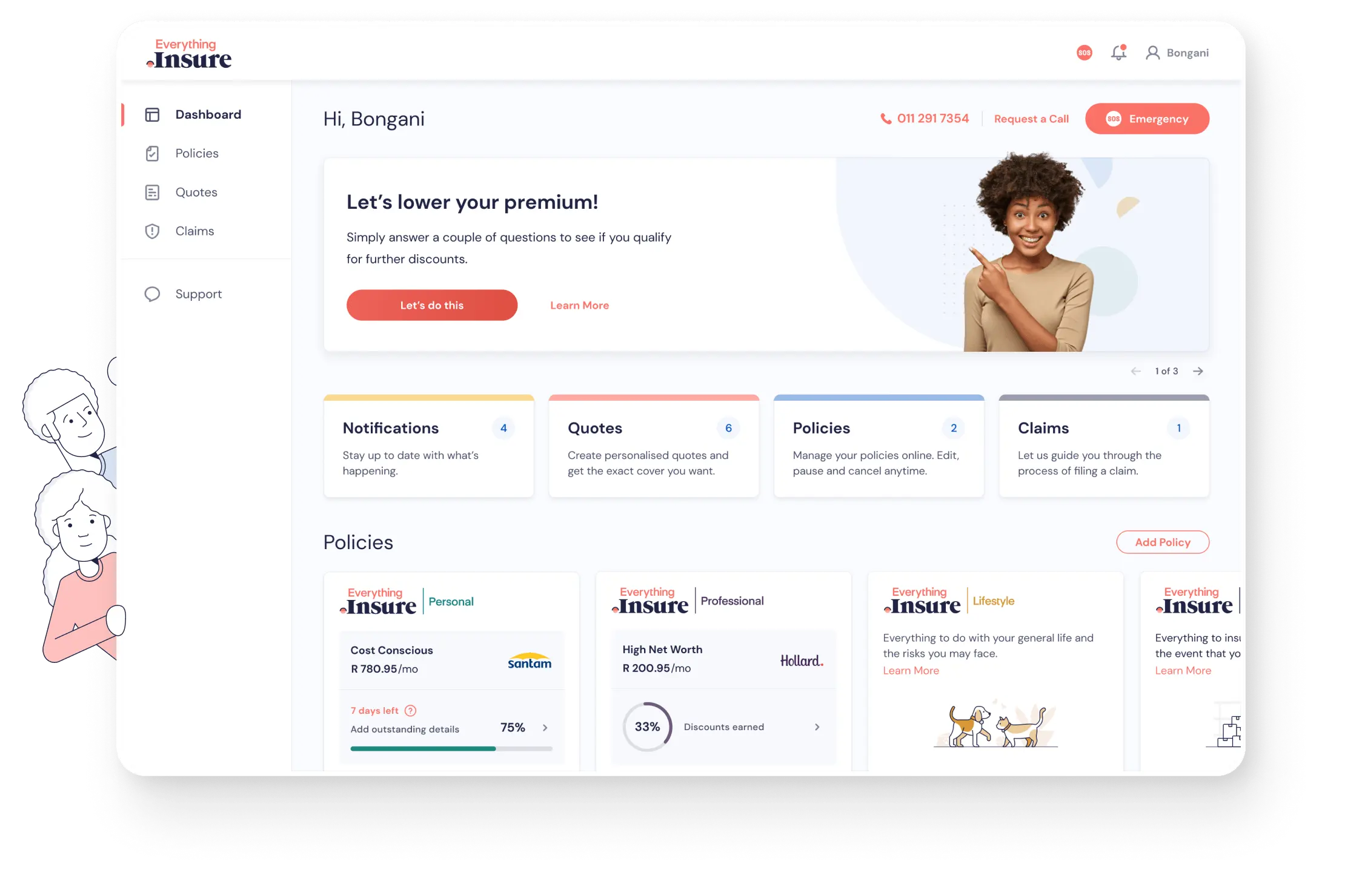 Everything.Insure Web App Design | Now Boarding Digital