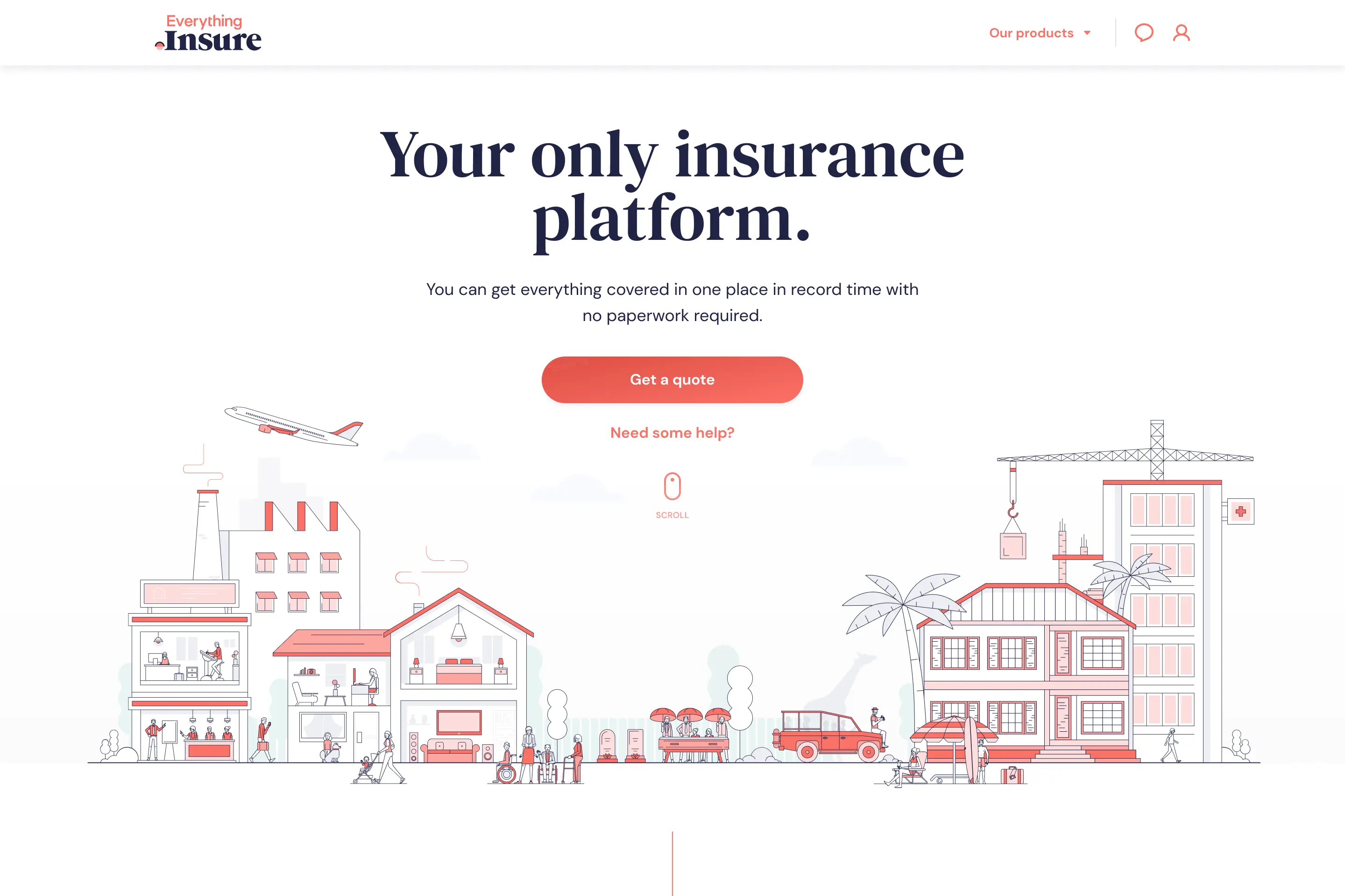 Everything.Insure Web App Design | Now Boarding Digital