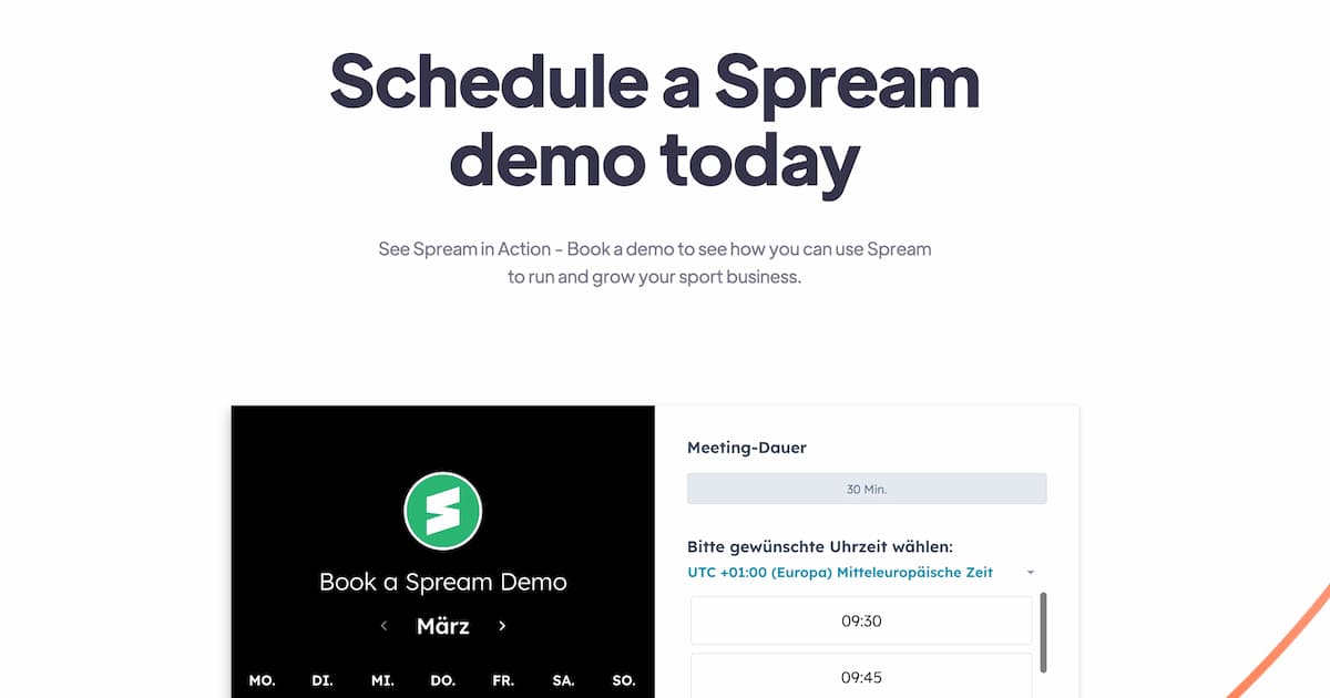 Spream - Book A Demo