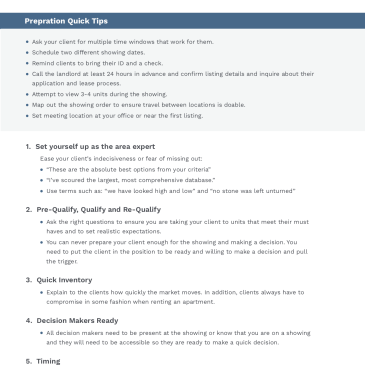 5 Ways to Prepare Your Client Before a Showing