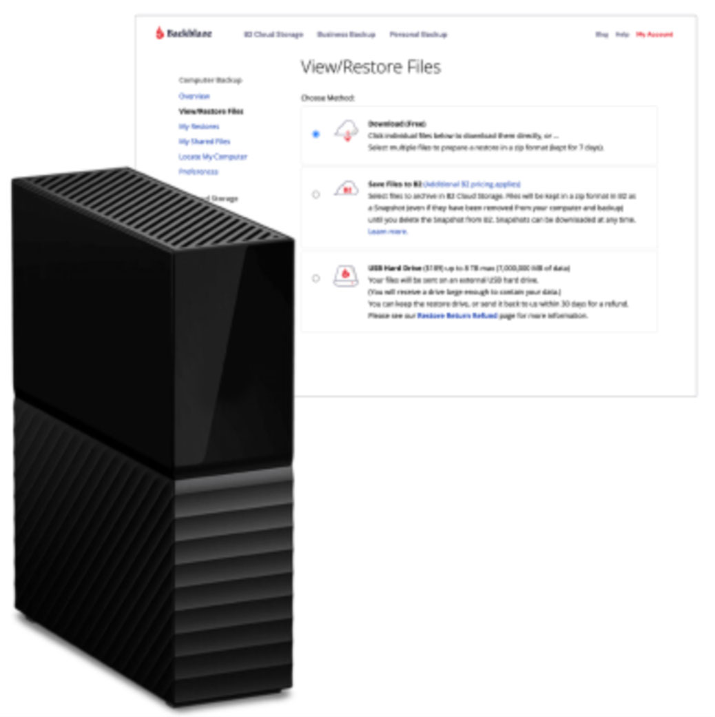 Restoring Files or Dead Computer with Backblaze