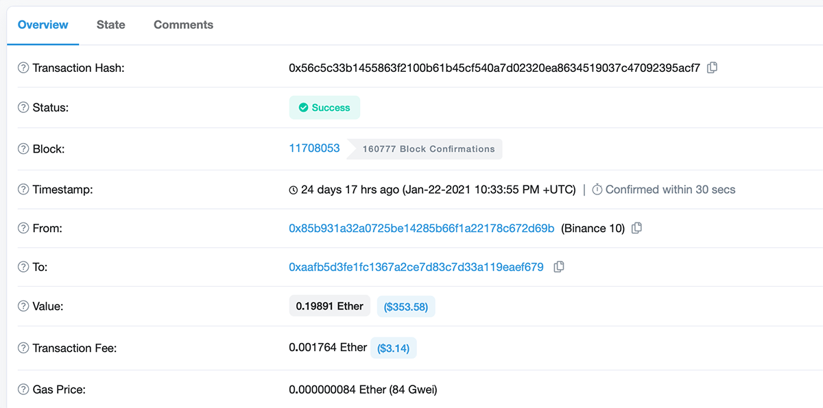 How do I check my transaction on the block explorer?