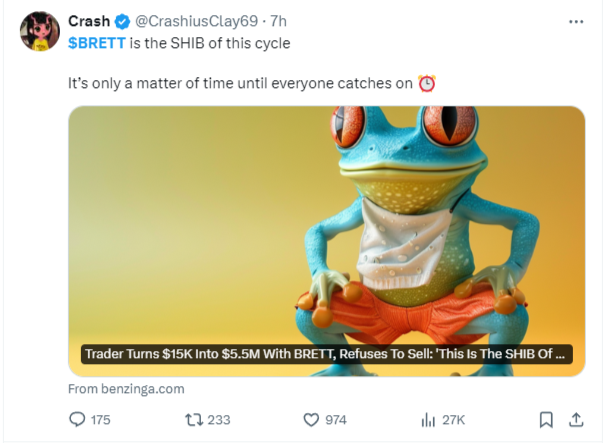 What is Brett Memecoin and why is it popular?