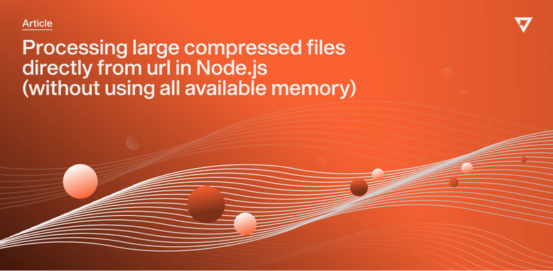 Processing large compressed files directly from url in Node.js
