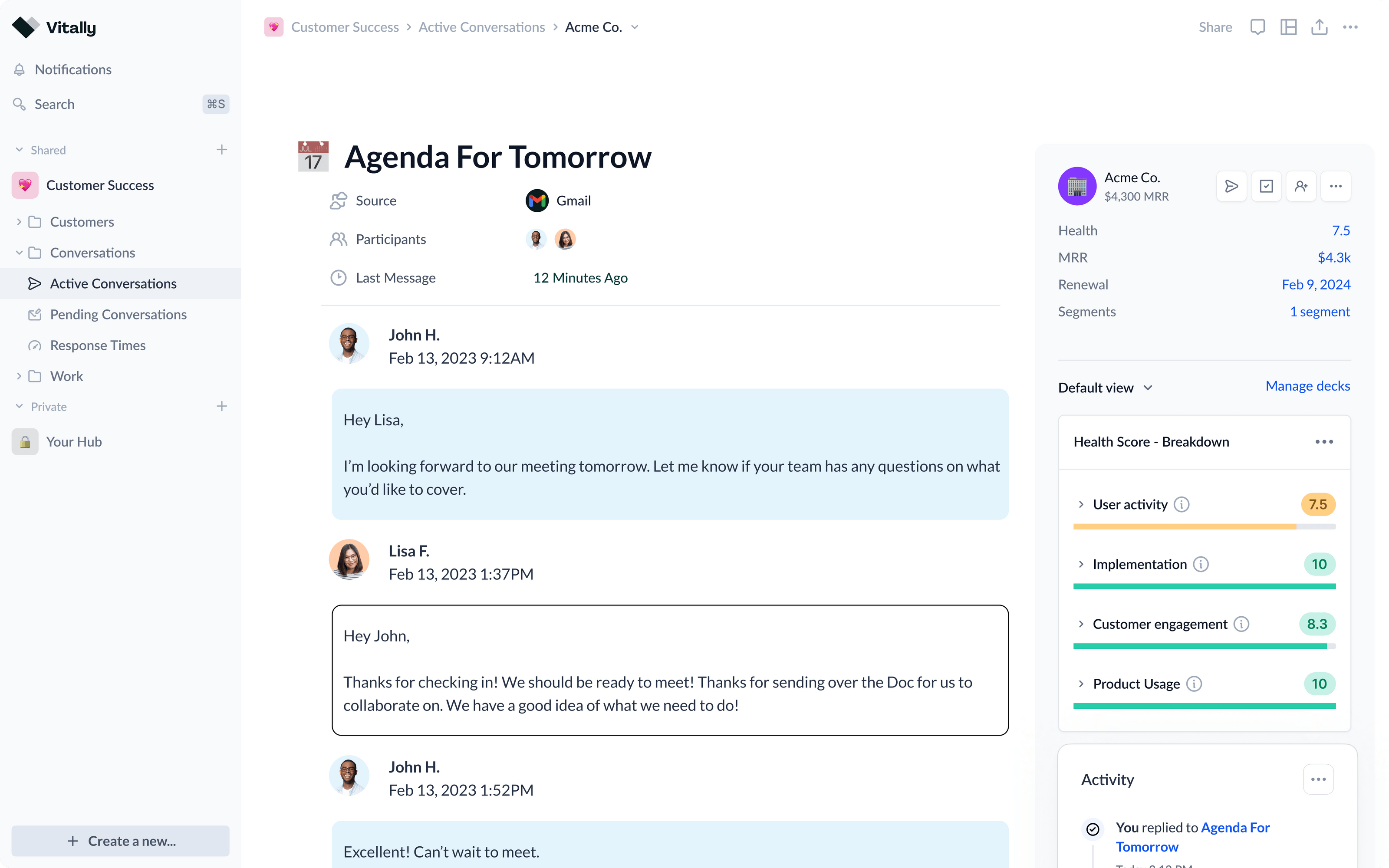 Customer Success Collaboration | Docs and Email