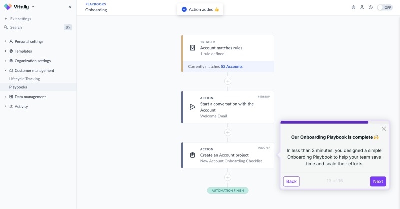 Vitally Academy | Automation Product Tour