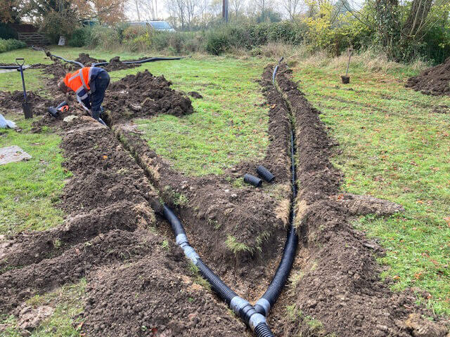 Land drainage and soak aways for flooded gardens and land