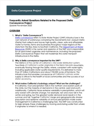 About the Delta Conveyance Project