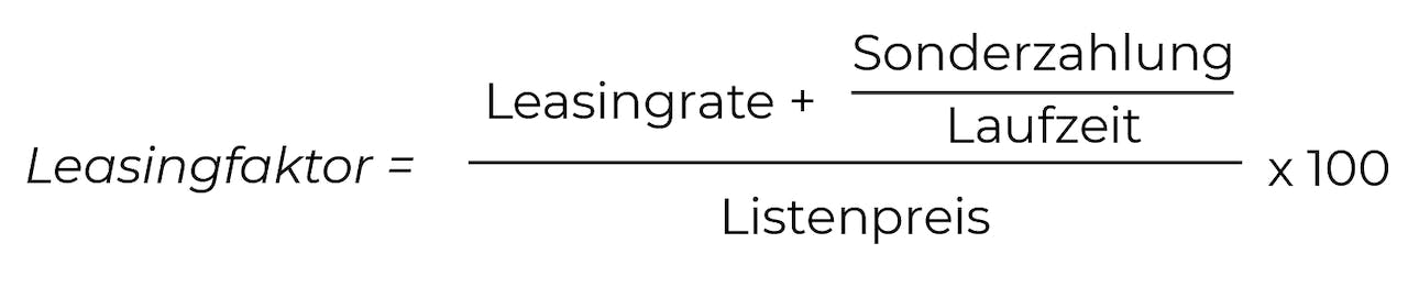 Leasingfaktor – Was ist das?