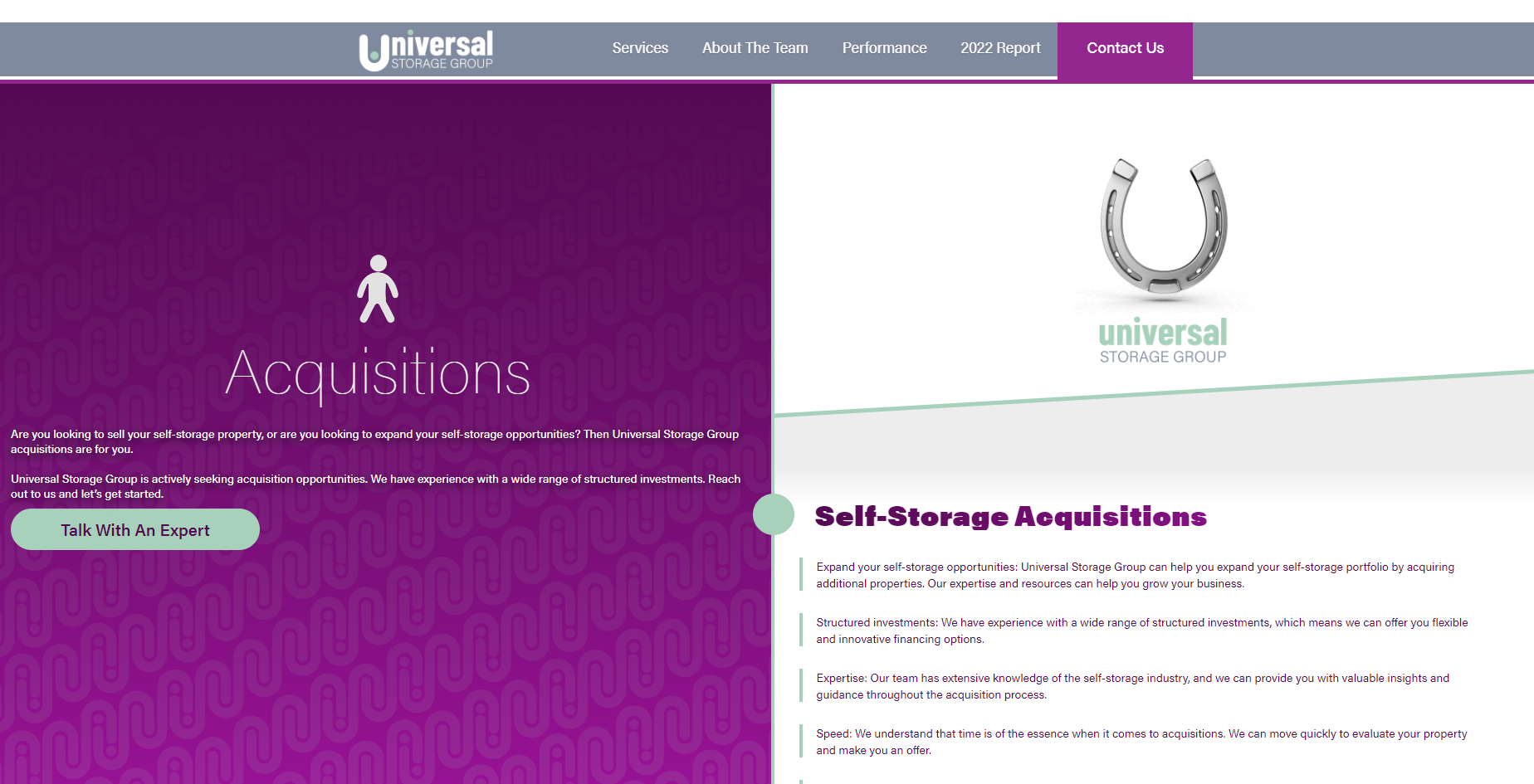 Self Storage Acquisitions | Universal Storage Group