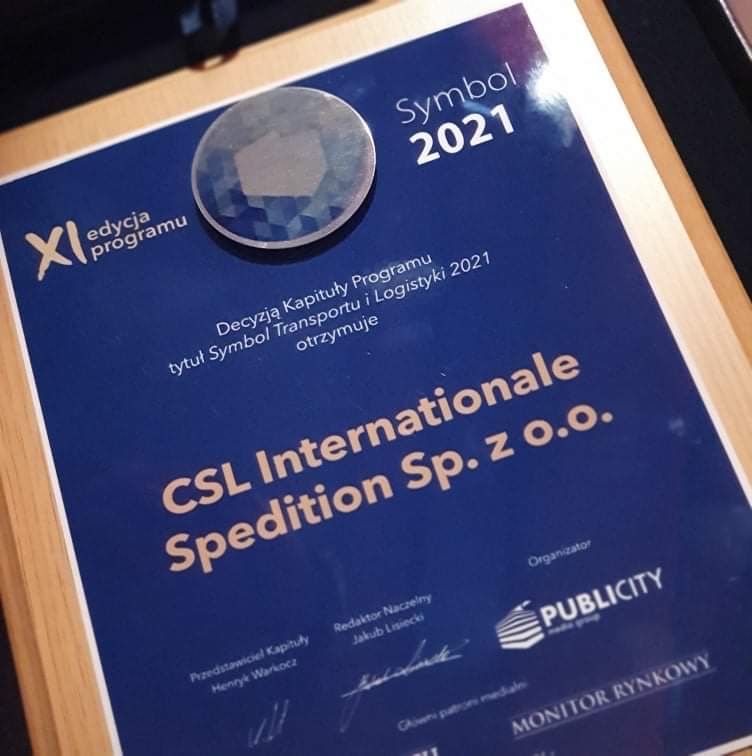 CSL Poland Receives Symbol 2021 Award for Transport and Logistics