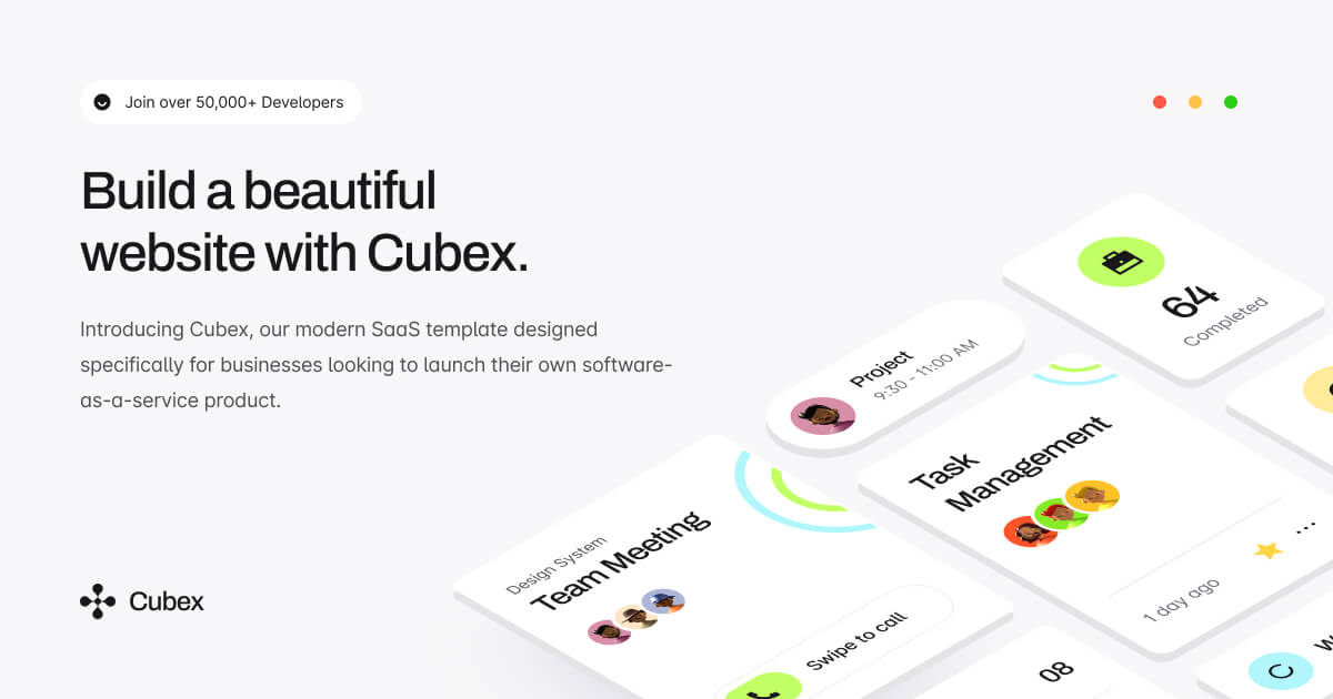 Cubex - Webflow HTML website template