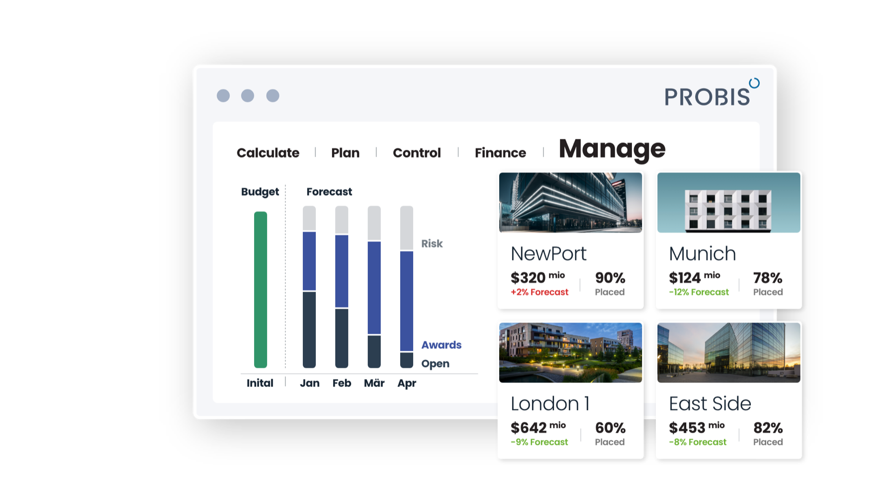 PROBIS° cost management and project controlling software