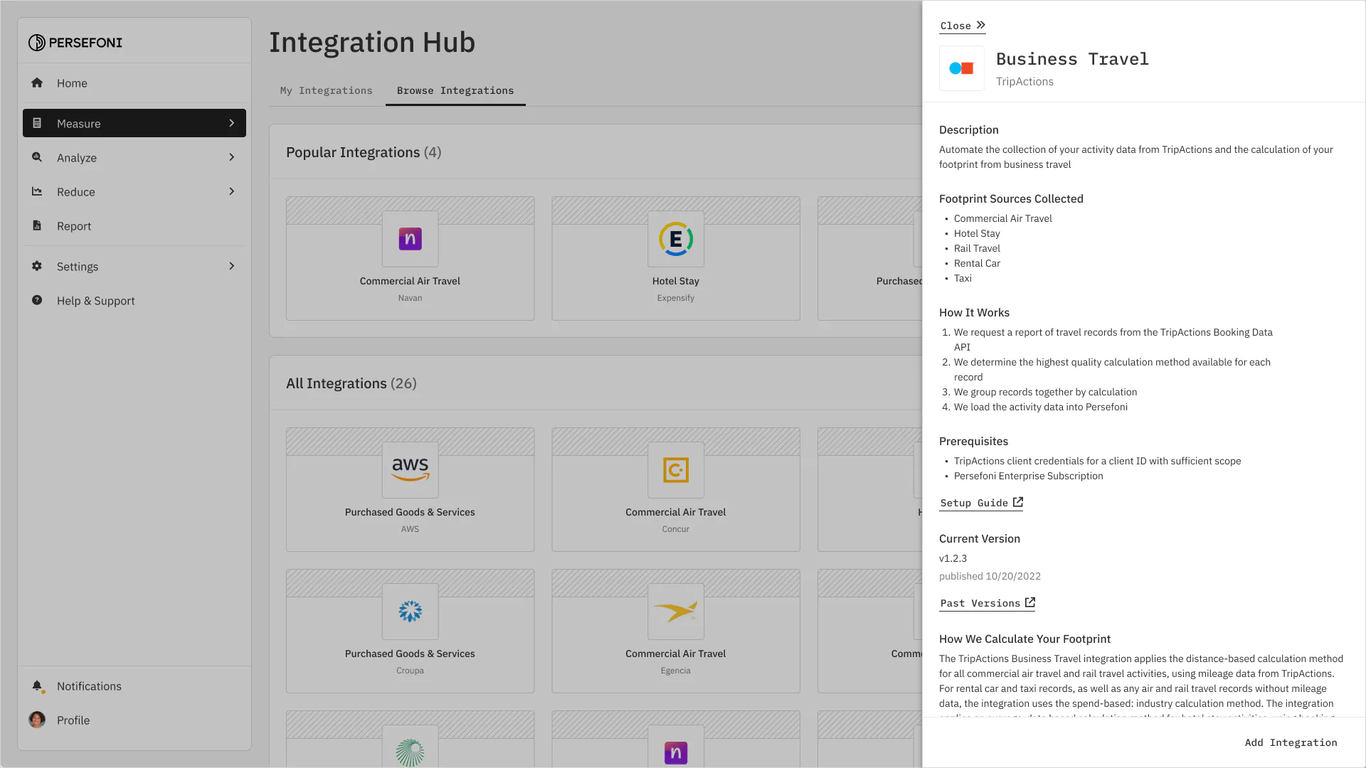 Integration Hub | Integrate Your Favorite Apps with Persefoni