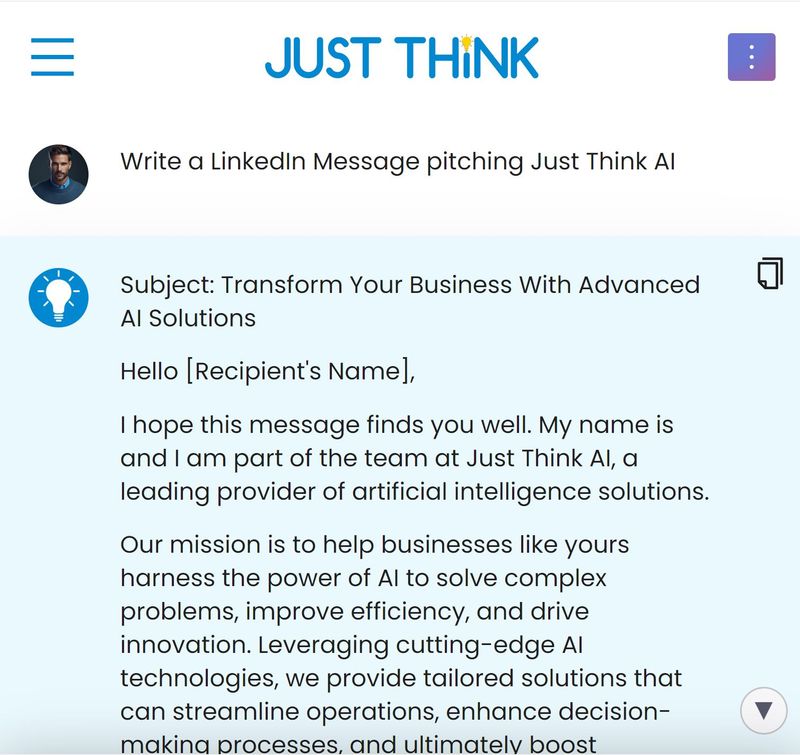 AI Chat for Content & Ideas | Just Think AI Chat